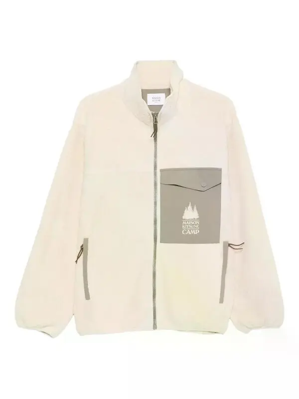 Maison Kitsuné Zip-fastening Chest-pocket Jacket - Neutrals