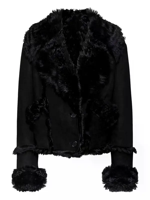 SALVATORE SANTORO Fur Trimmed Leather Jacket
