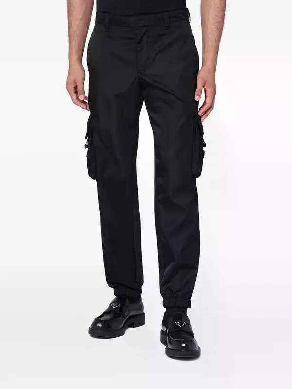 Prada Cargo Straight-leg Trousers - Black