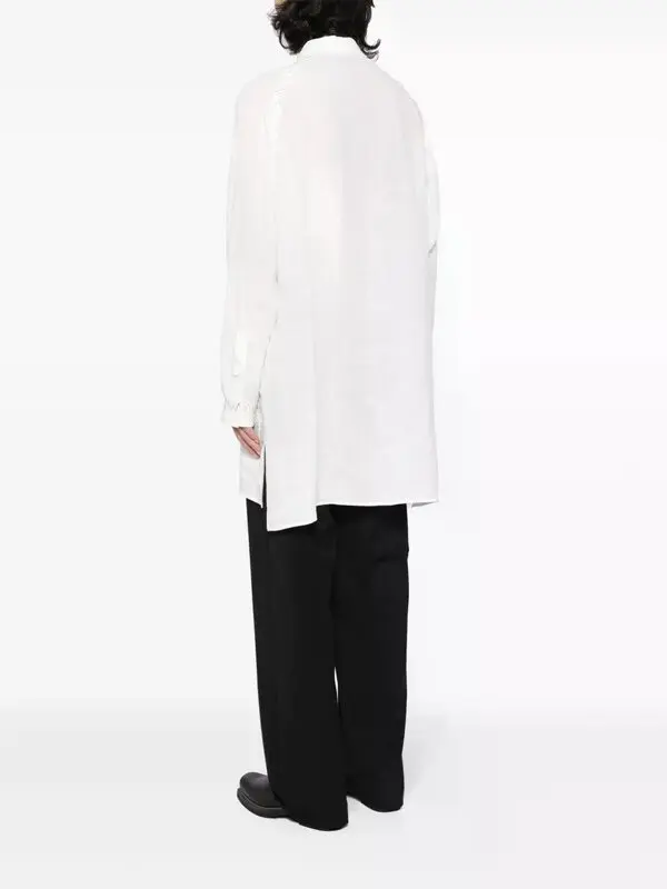 Yohji Yamamoto Contrast-stitching Linen Shirt