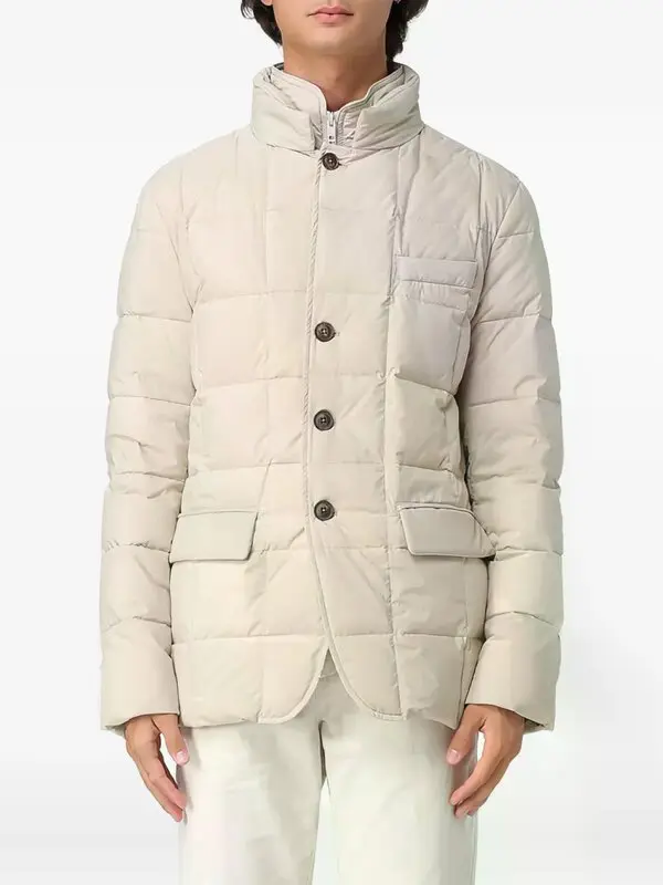 FAY Padded Button Jacket - Neutrals