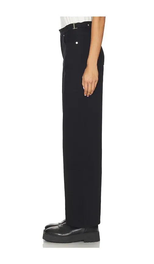 Still Here Buckle Wide Leg Jeans - Black