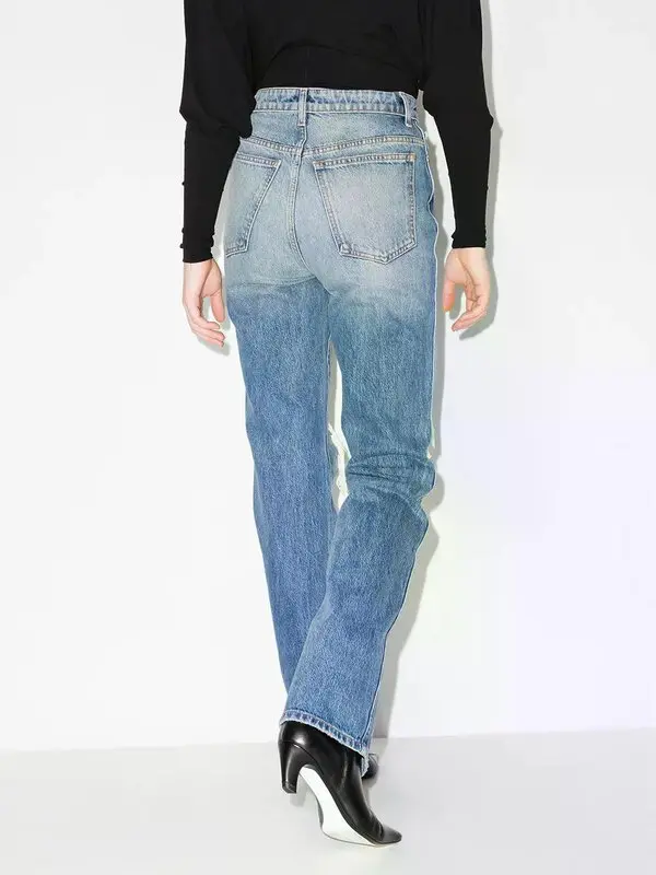 Khaite Danielle High-waisted Distressed Jeans - Blue