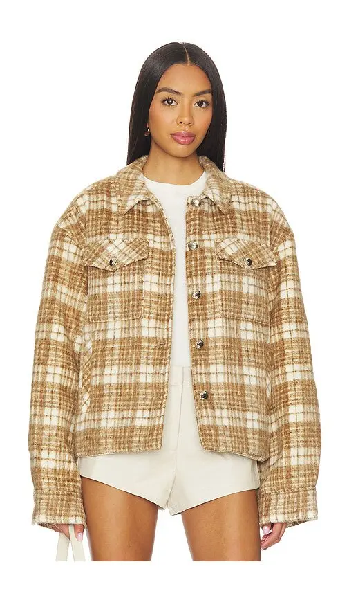 GUIZIO Quilted Plaid Jacket