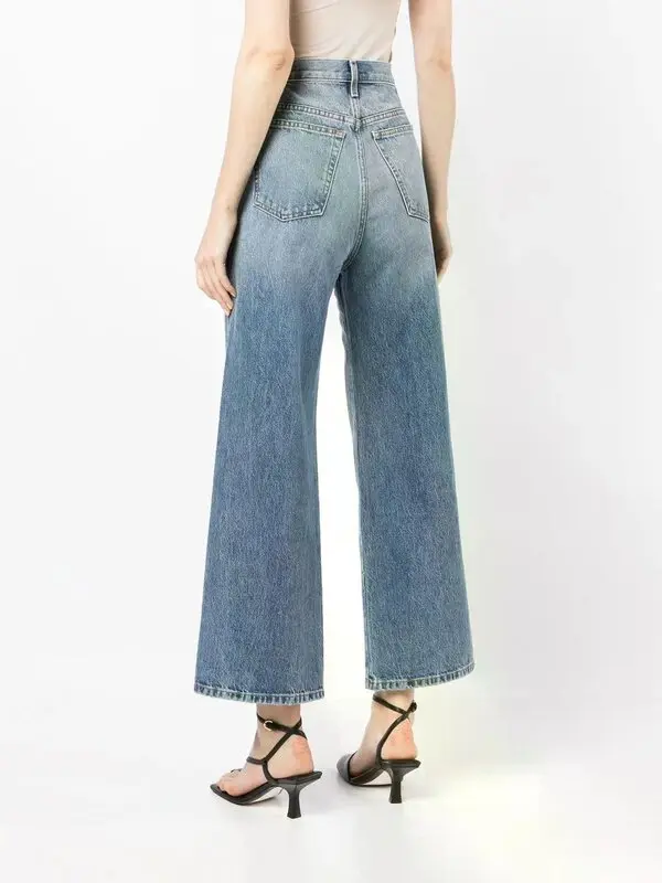 Khaite Paint-splatter Wide-leg Jeans