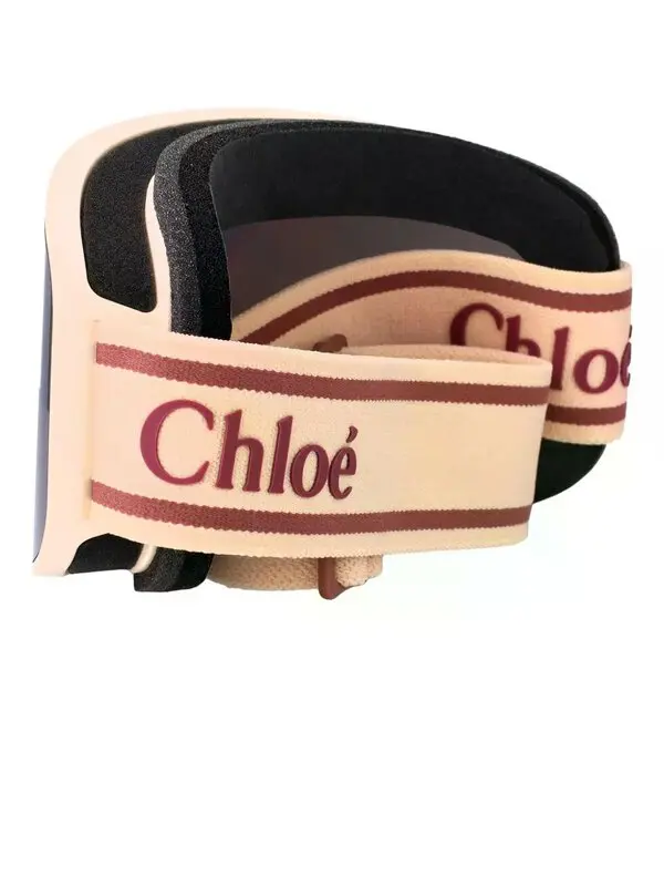 Chloé Logo-strap Ski Goggles - Neutrals