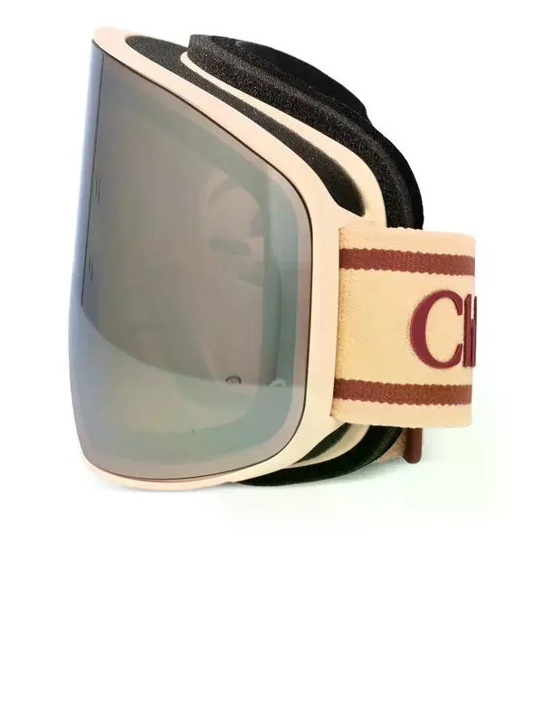 Chloé Logo-strap Ski Goggles - Neutrals