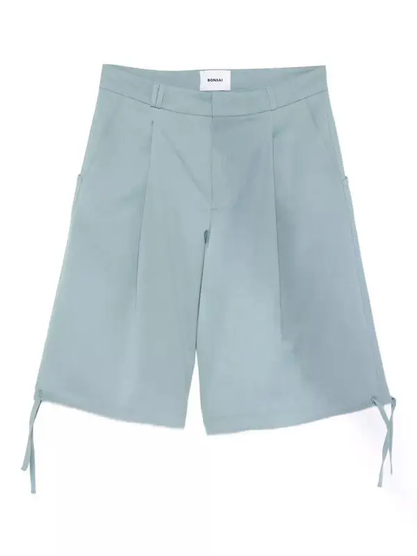 BONSAI Drawstring-hem Pleated Shorts