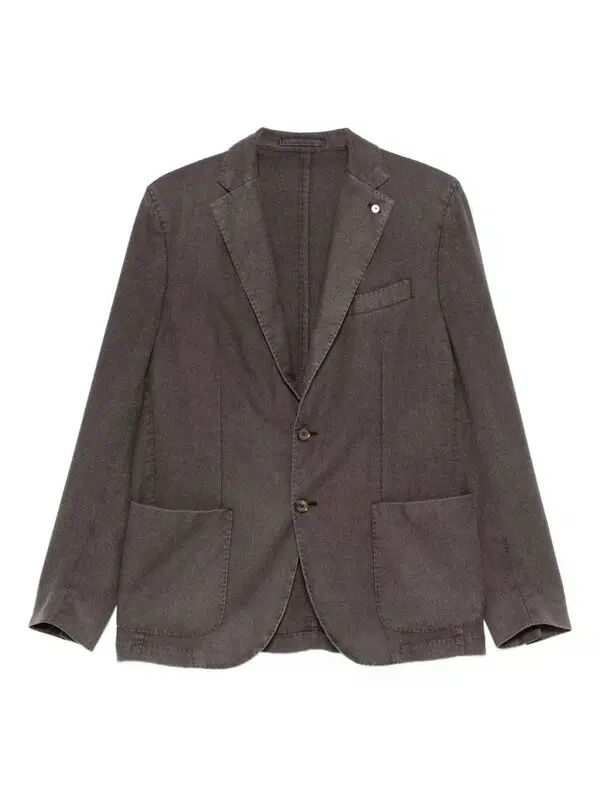 L.B.M. 1911 Cashmere Single-breasted Blazer - Brown