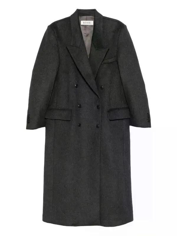 RÓHE Double-breasted Coat - Grey