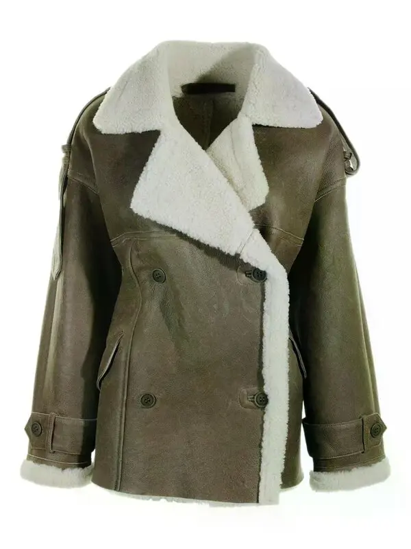 SALVATORE SANTORO Shearling Double-breasted Jacket