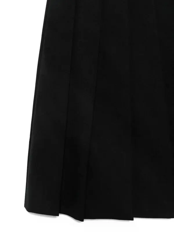 RÓHE Pleated A-line Midi Skirt - Black