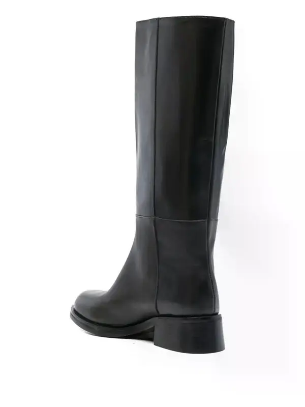 L'ARIANNA Panelled Leather Knee High Boots