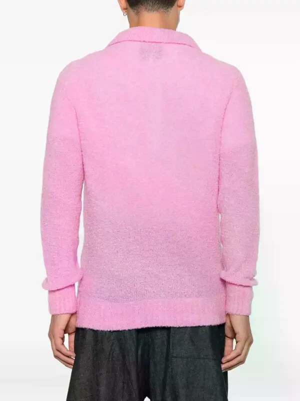 SEVEN GAUGE Polo-collar V-neck Sweater