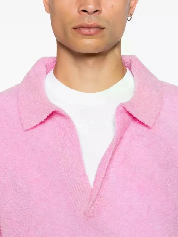 SEVEN GAUGE Polo-collar V-neck Sweater