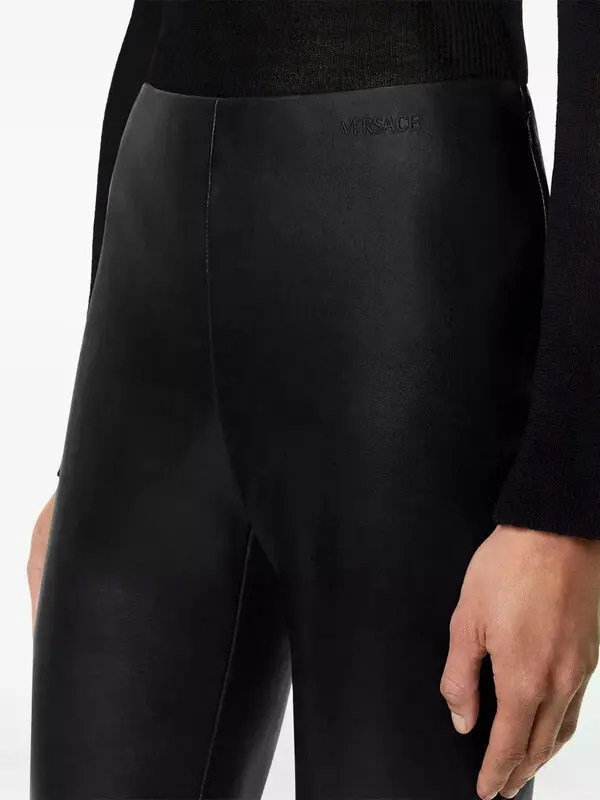 Versace Leather Panel Trousers