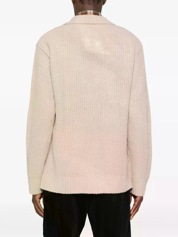 Carhartt Work In Progress Logo Patch Zip Chore Cardigan - Neutrals