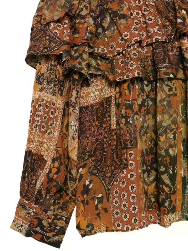Ba&sh Floral Ruffled Blouse