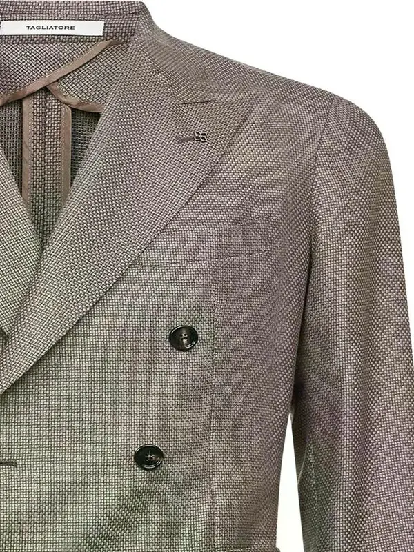 Tagliatore Peak-lapel Double-breasted Blazer - Neutrals