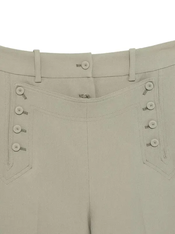 Ermanno Scervino Button-fastening Wide Leg Trousers - Green