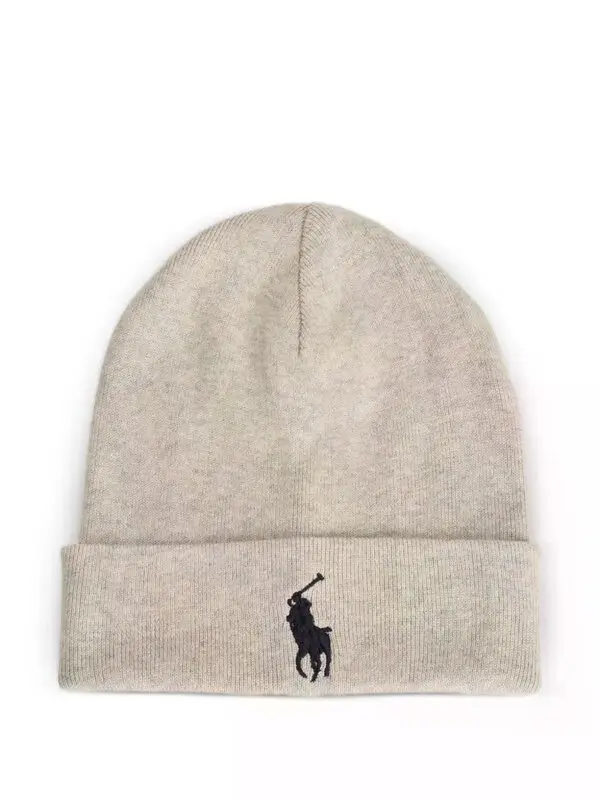 Ralph Lauren Pony-logo Beanie - Neutrals