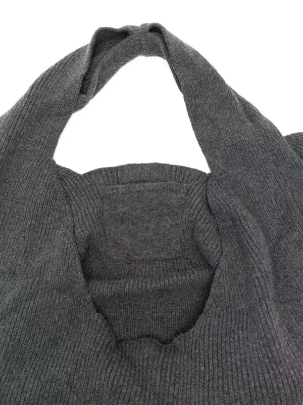 AYA MUSE Sol Ribbed Shoulder Bag - Grey