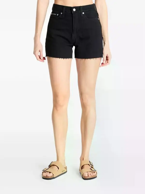 Calvin Klein Frayed Mom Denim Shorts