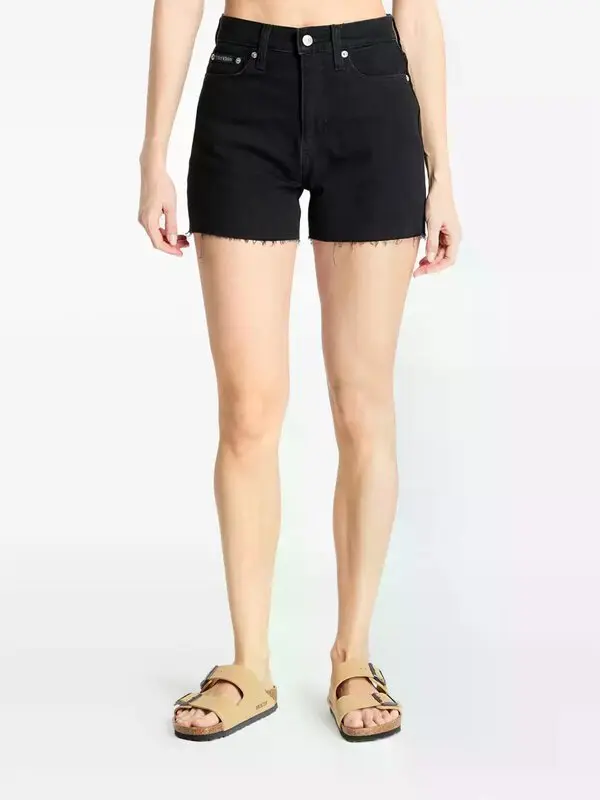 Calvin Klein Frayed Mom Denim Shorts