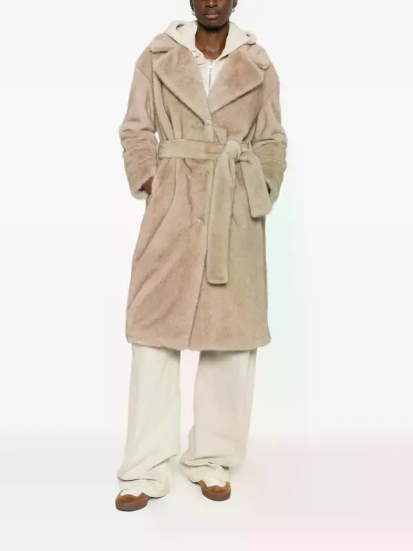 Herno Belted Single-breasted Coat - Neutrals