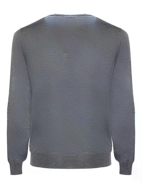 Fedeli Crew-neck Virgin Wool Sweater - Grey