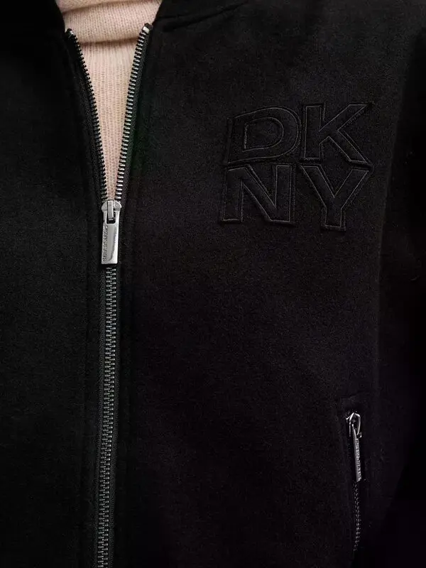 Dkny Logo-appliqué Zip-fastening Bomber Jacket