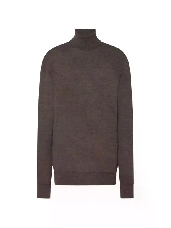 THE ROW Turtleneck Long-sleeve Top - Brown