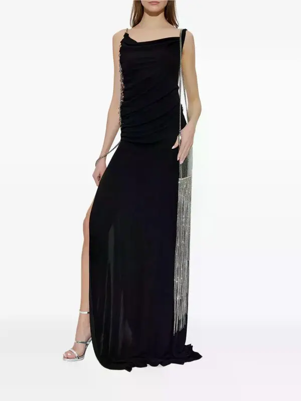 Dsquared2 Chain-Detail Maxi Dress In Black - 49% Off | Editorialist