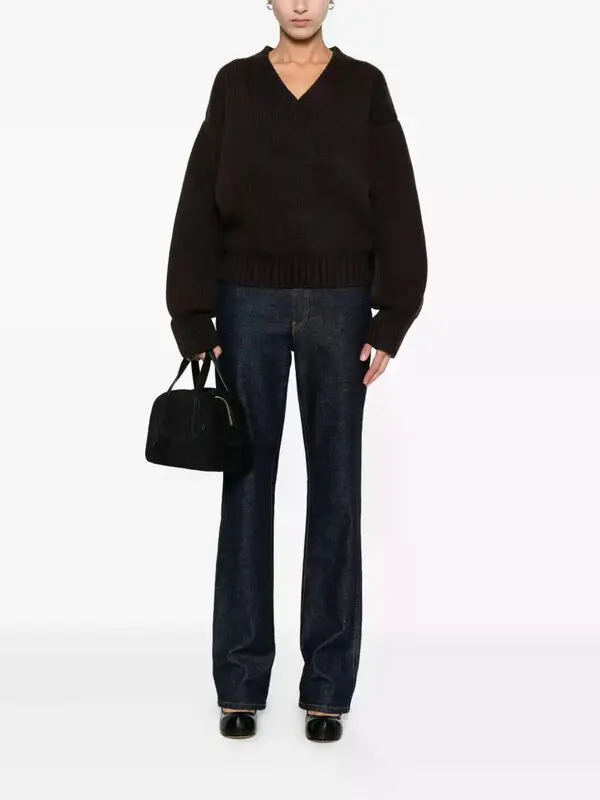 RÓHE V-neck Ribbed-knit Jumper