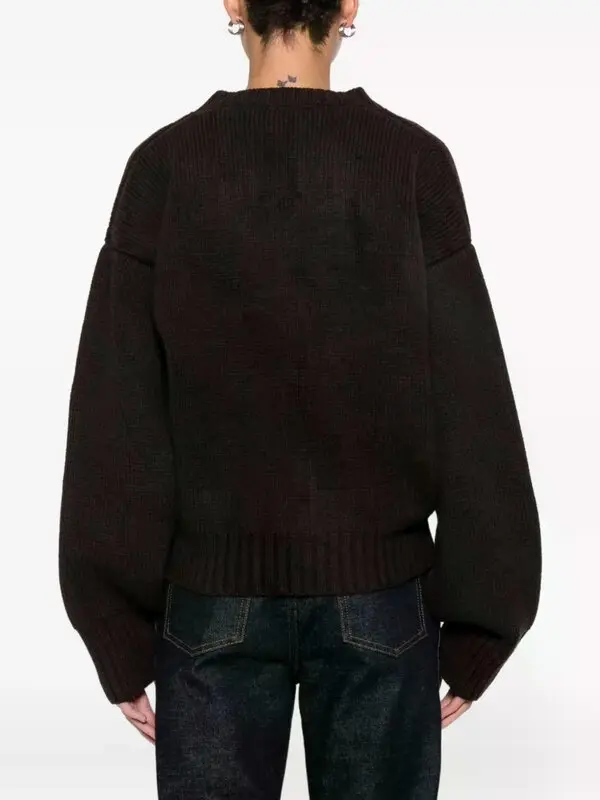 RÓHE V-neck Ribbed-knit Jumper