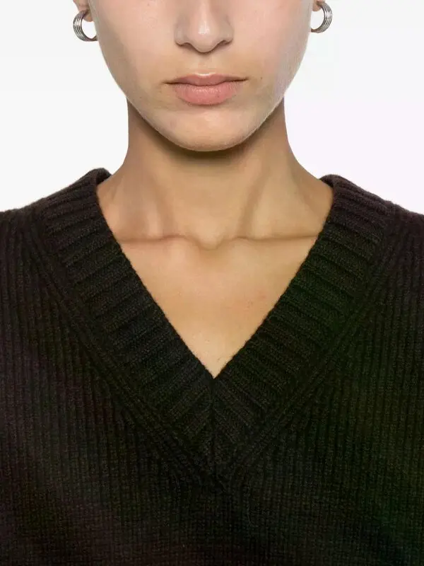 RÓHE V-neck Ribbed-knit Jumper