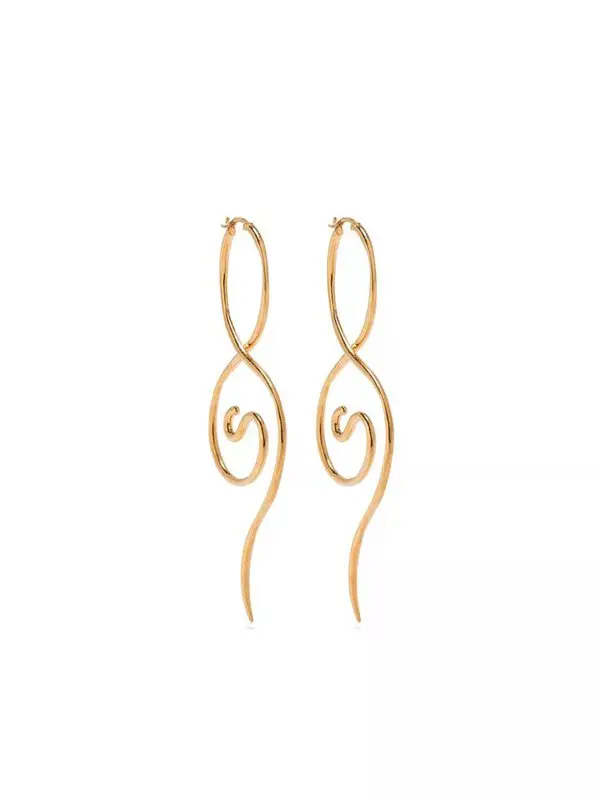PANCONESI Spiral Drop Earrings - Gold