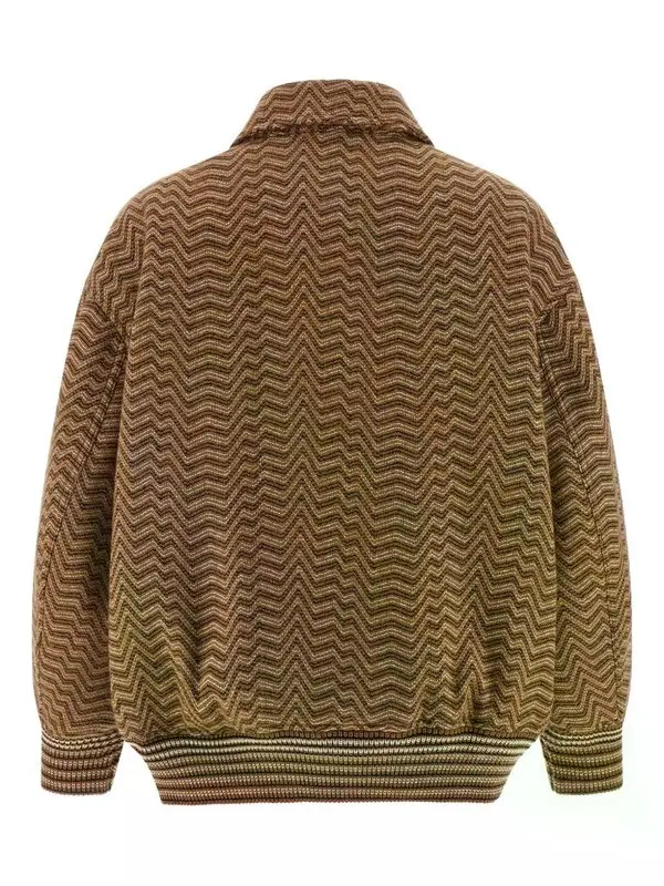 Missoni Chevron-pattern Bomber Jacket - Brown