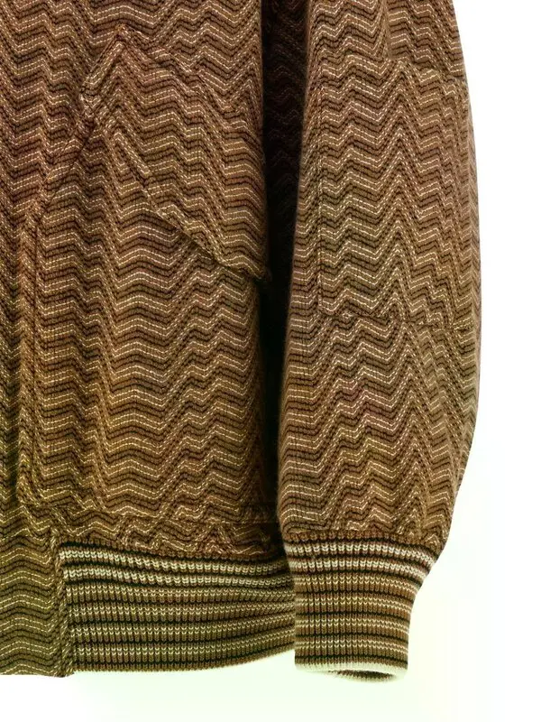 Missoni Chevron-pattern Bomber Jacket - Brown