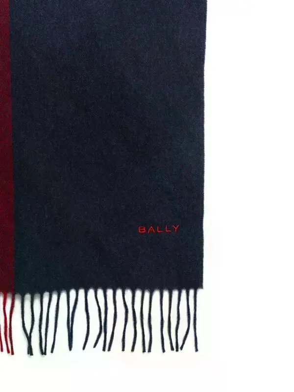Bally Striped Fringed Scarf