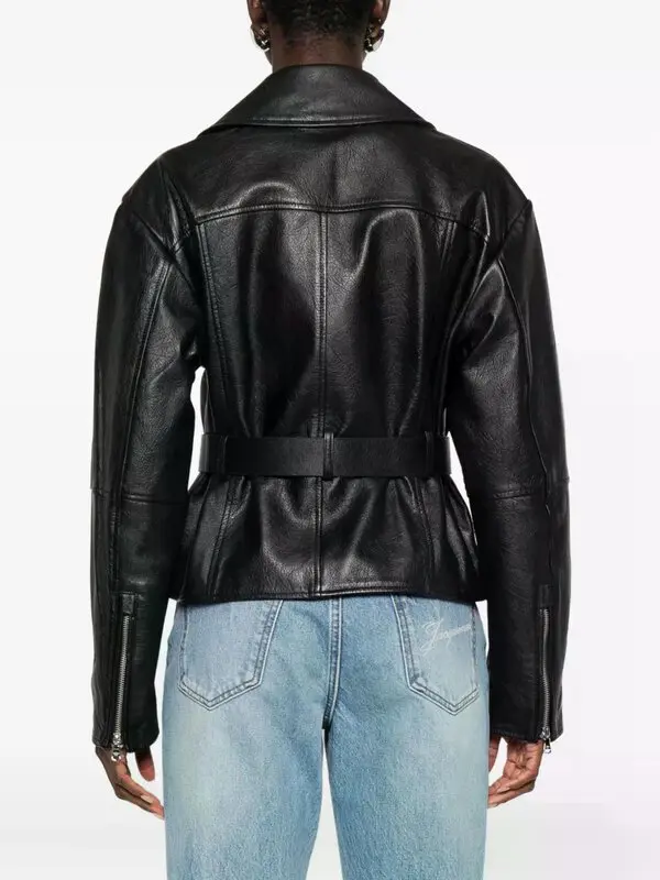 Patrizia Pepe Belted Zip-up Biker Jacket