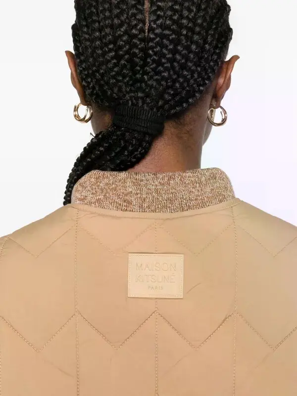 Maison Kitsuné Quilted Zip-up Bomber Jacket