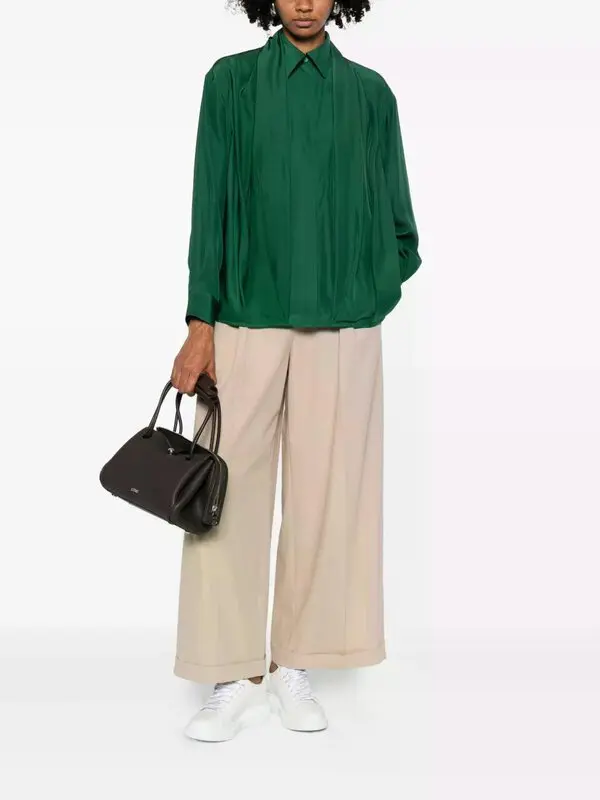Loewe Pleated Shirt - Green