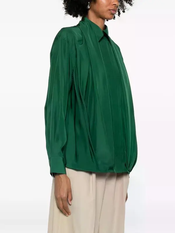 Loewe Pleated Shirt - Green