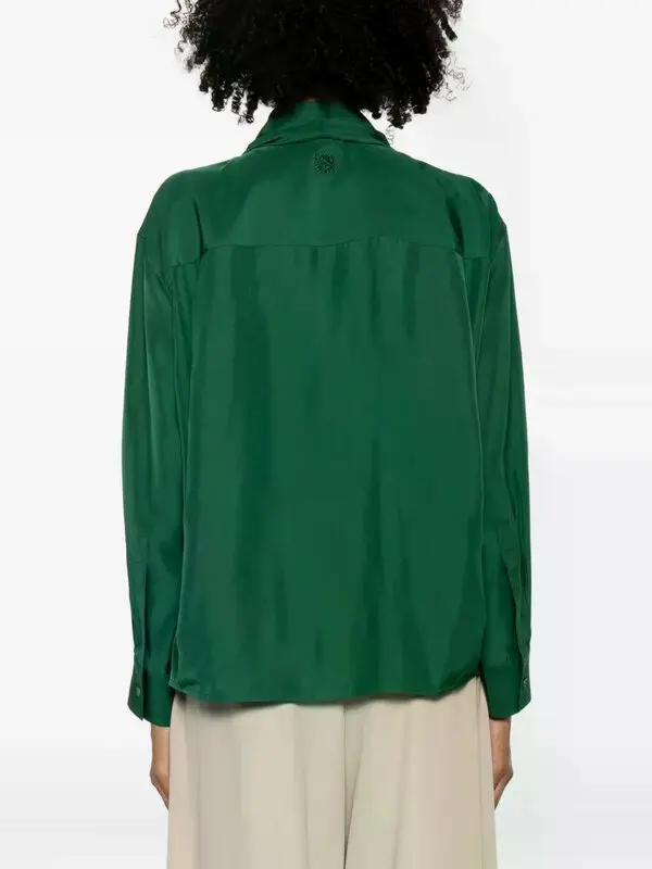 Loewe Pleated Shirt - Green