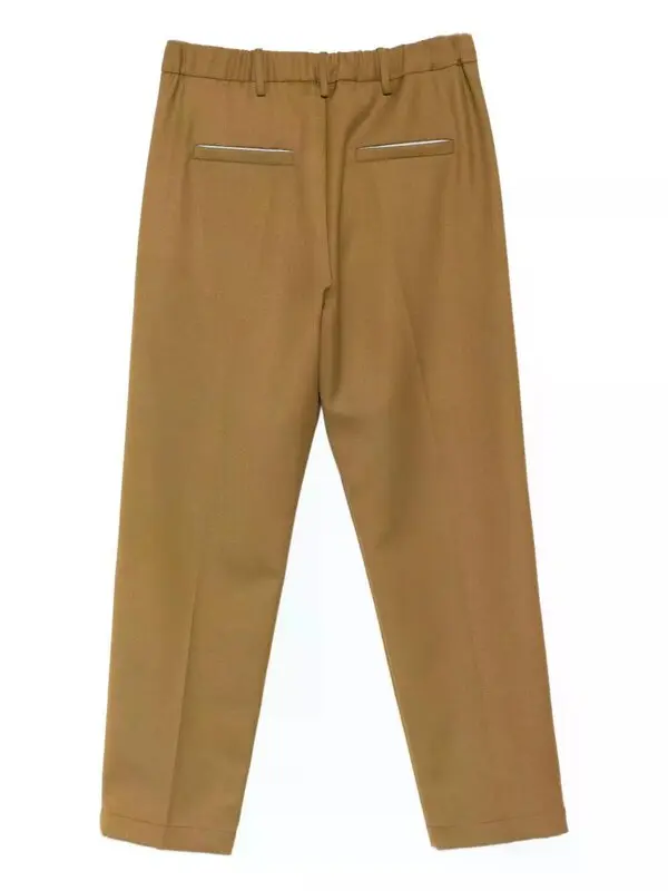 ALYSI Pressed-crease Cotton Trousers