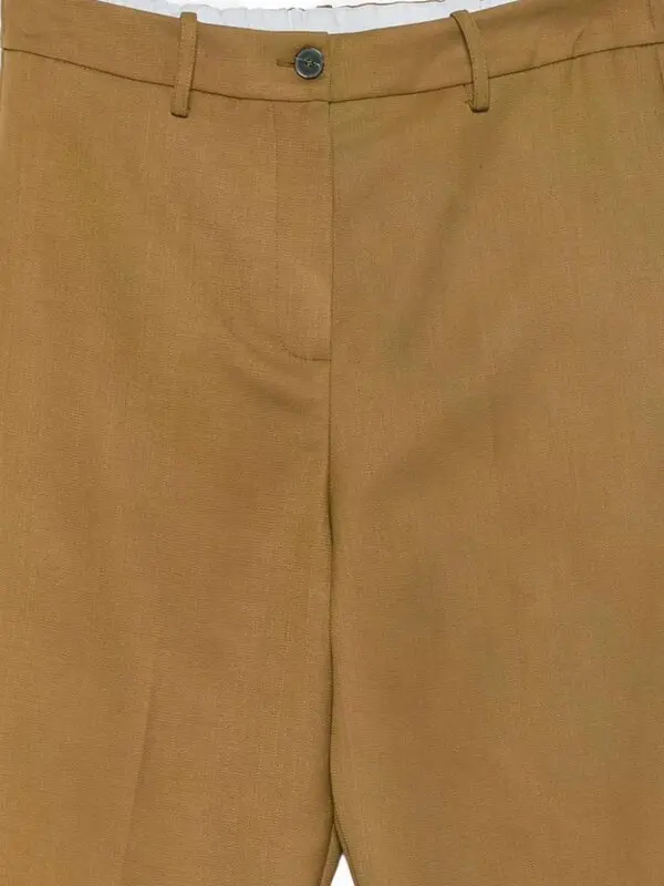 ALYSI Pressed-crease Cotton Trousers