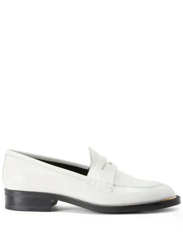 GIUSEPPE ZANOTTI Faridha Leather Loafers - White