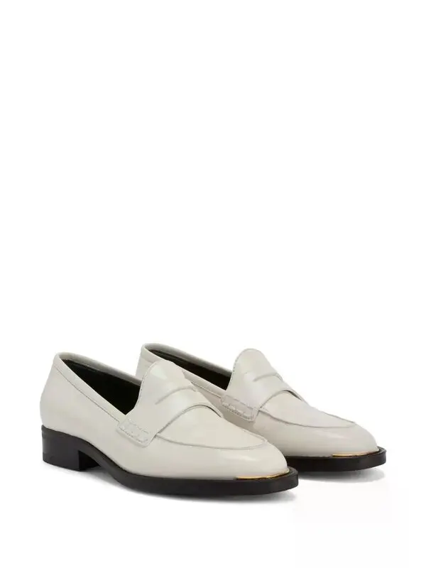 GIUSEPPE ZANOTTI Faridha Leather Loafers - White