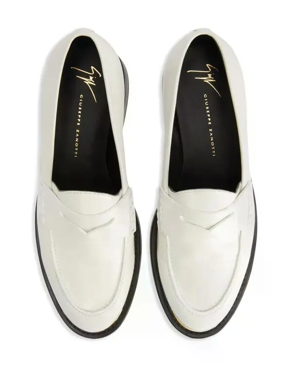 GIUSEPPE ZANOTTI Faridha Leather Loafers - White